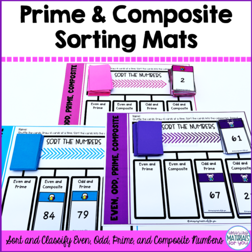 Even Odd Prime and Composite | Sorting Mats and Dice | Made By Teachers