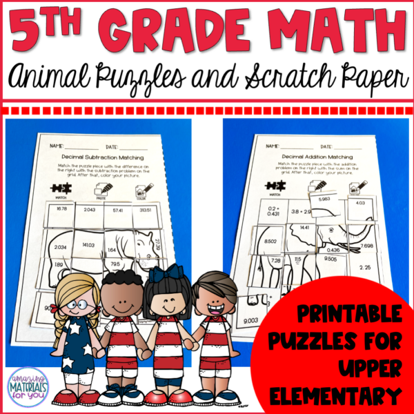 Fifth Grade Math Printable Puzzles | Made By Teachers