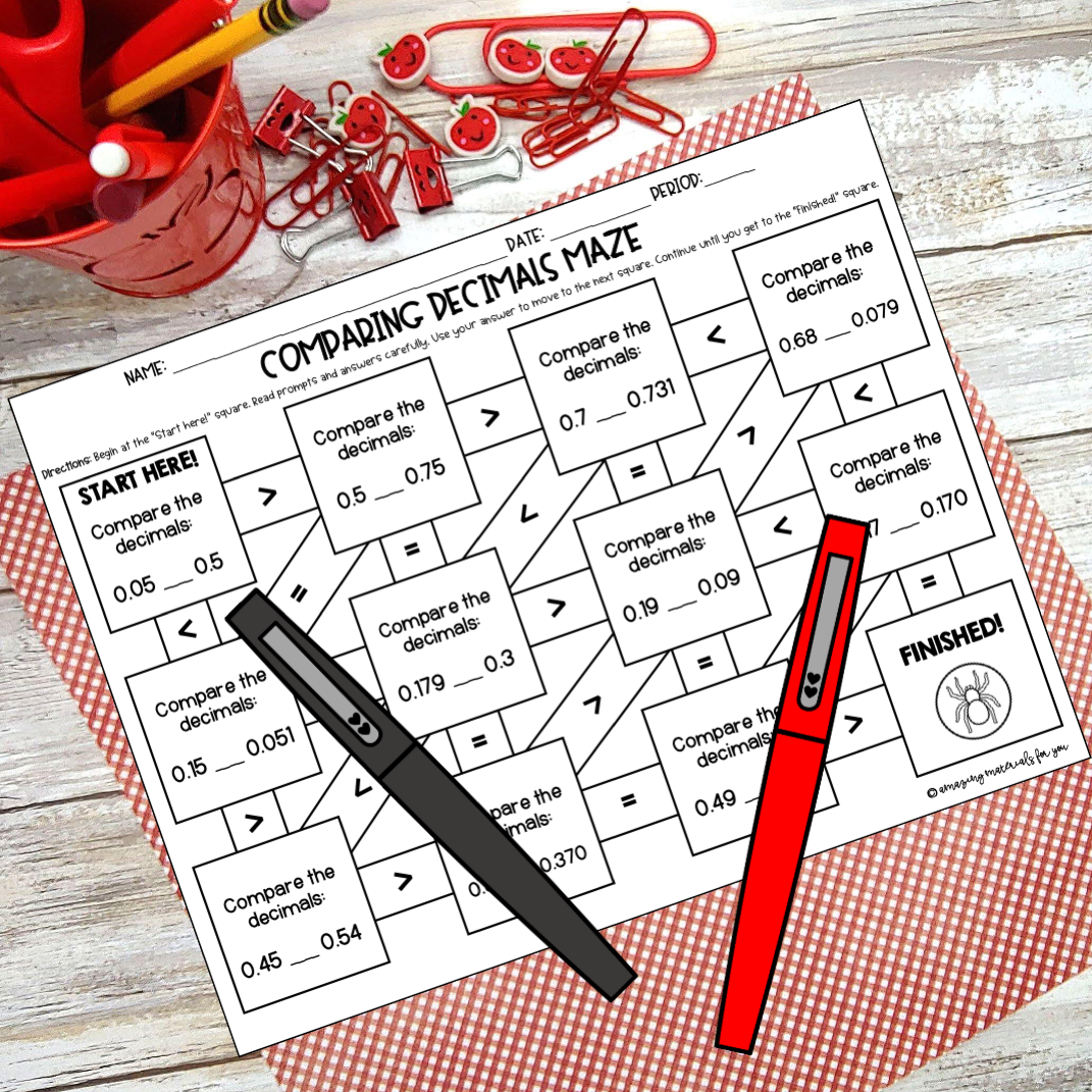 Fifth Grade Math Printable Mazes | Made By Teachers