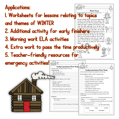 No-Prep Winter ELA Worksheets | Made By Teachers