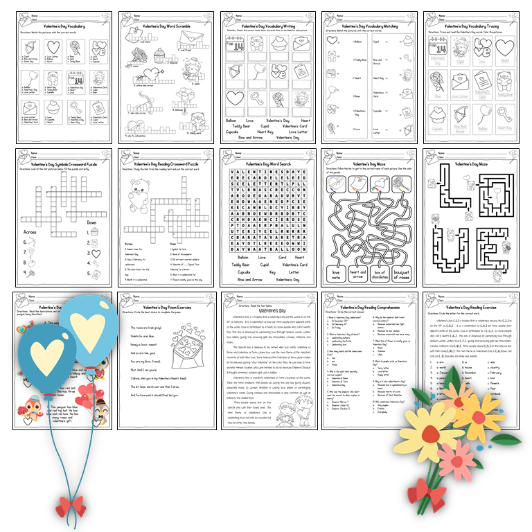 No-Prep Valentine's Day ELA Worksheets | Made By Teachers