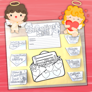Valentine's Day Lapbook with Reading Comprehension Activities | Made By ...