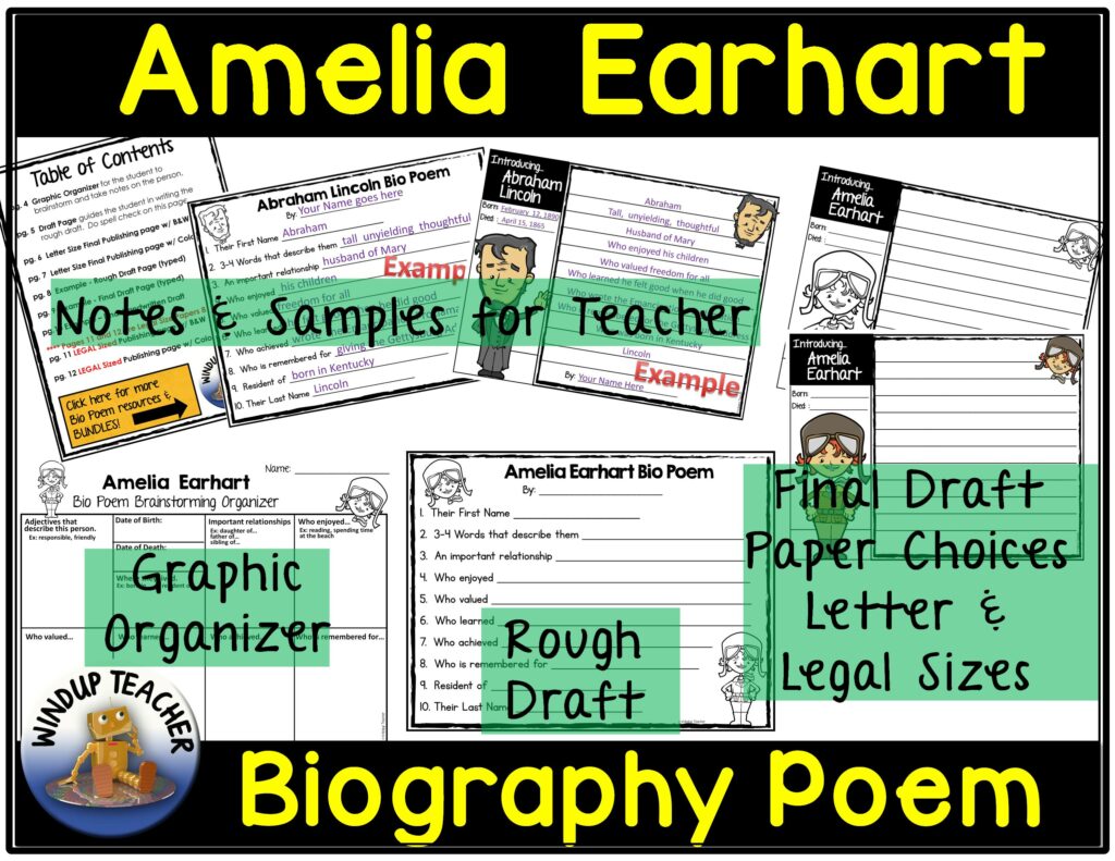 Amelia Earhart Poem Writing Activity | Made By Teachers