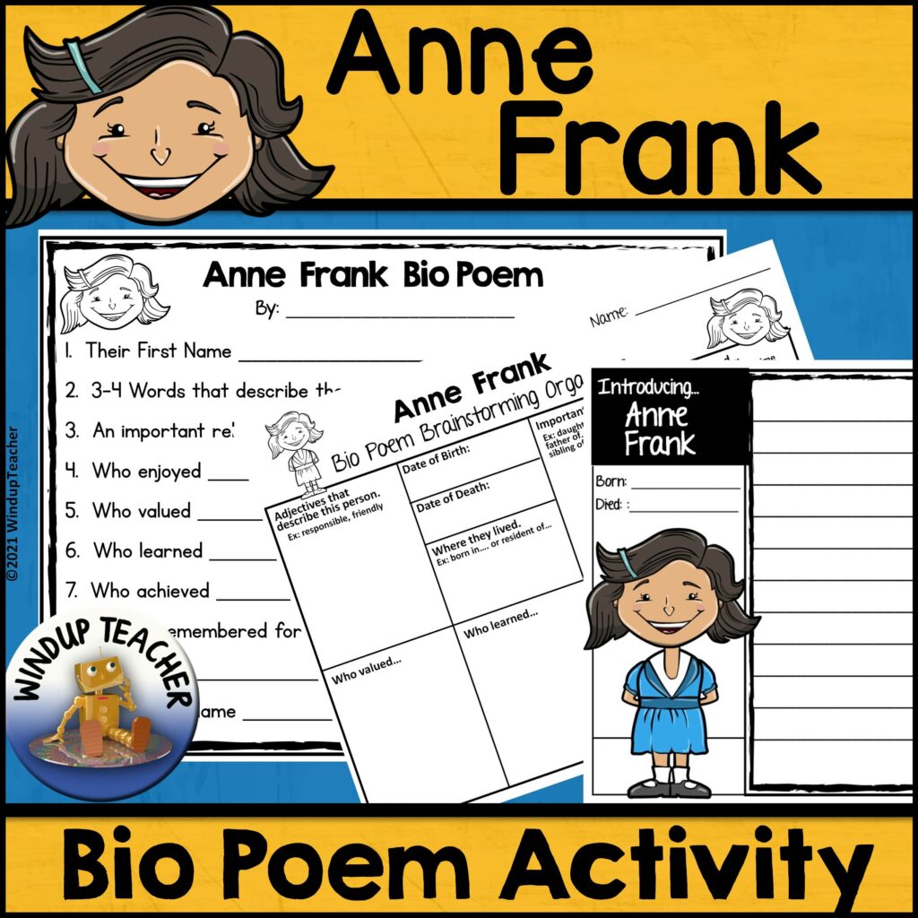 Anne Frank Poem Writing Activity | Made By Teachers