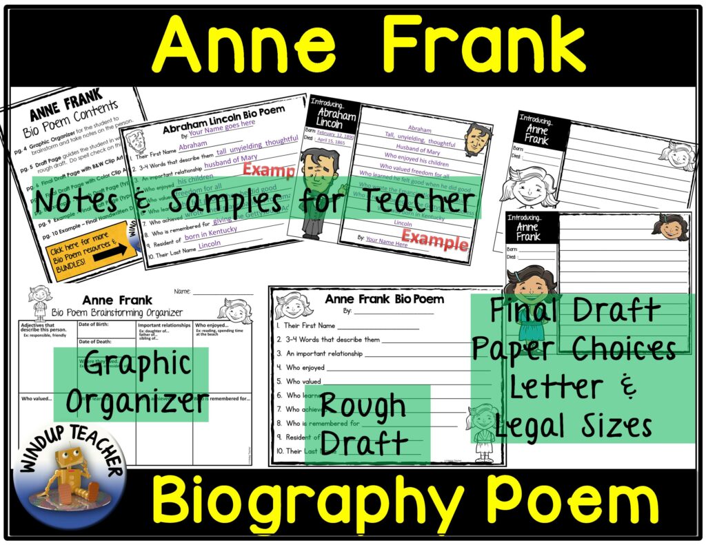 Anne Frank Poem Writing Activity - Made By Teachers