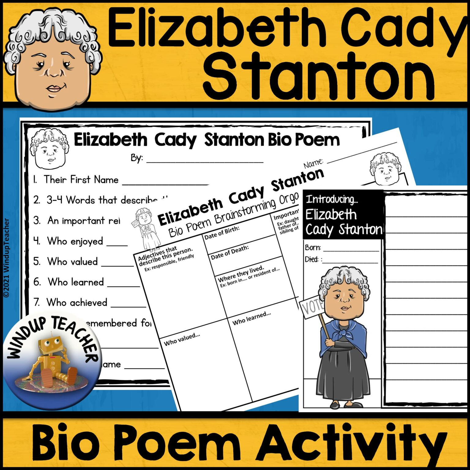 Elizabeth Cady Stanton Poem Writing Activity | Made By Teachers