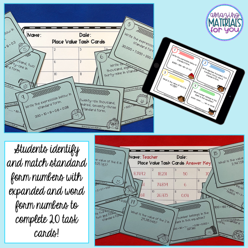 Place Value Puzzles, Mazes, and Task Cards | Made By Teachers