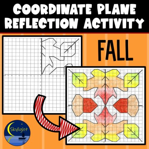 Fall Symmetry and Reflection Coordinate Plane Mystery Graphing Picture ...