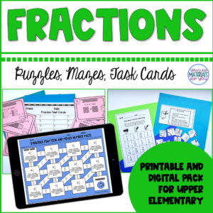 Comparing and Ordering Fractions Puzzles, Mazes, and Task Cards | Made ...
