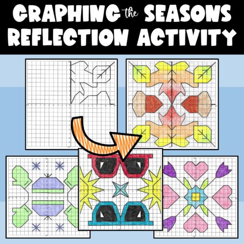 Seasons Bundle Symmetry and Reflection Math Coordinate Plane Graphing ...