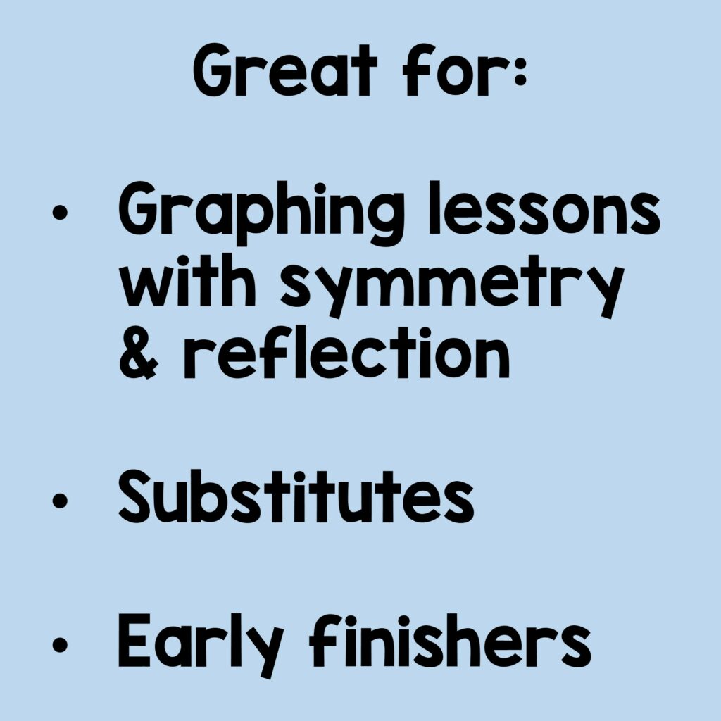 Seasons Bundle Symmetry and Reflection Math Coordinate Plane Graphing ...