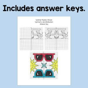 Seasons Bundle Symmetry and Reflection Math Coordinate Plane Graphing ...