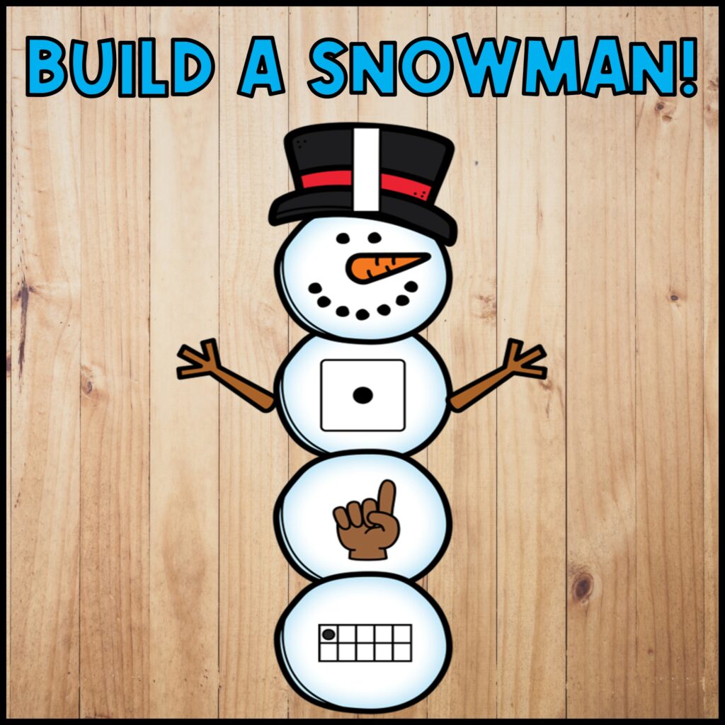 Winter Subitizing | Build a Snowman Numbers 1 to 10 | Made By Teachers