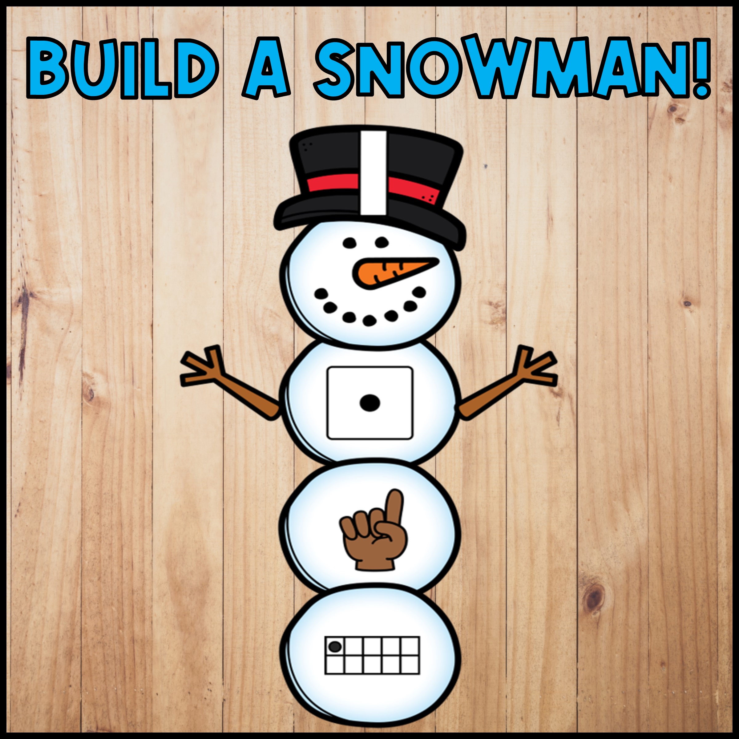 Winter Subitizing | Build a Snowman Numbers 1 to 10 | Made By Teachers