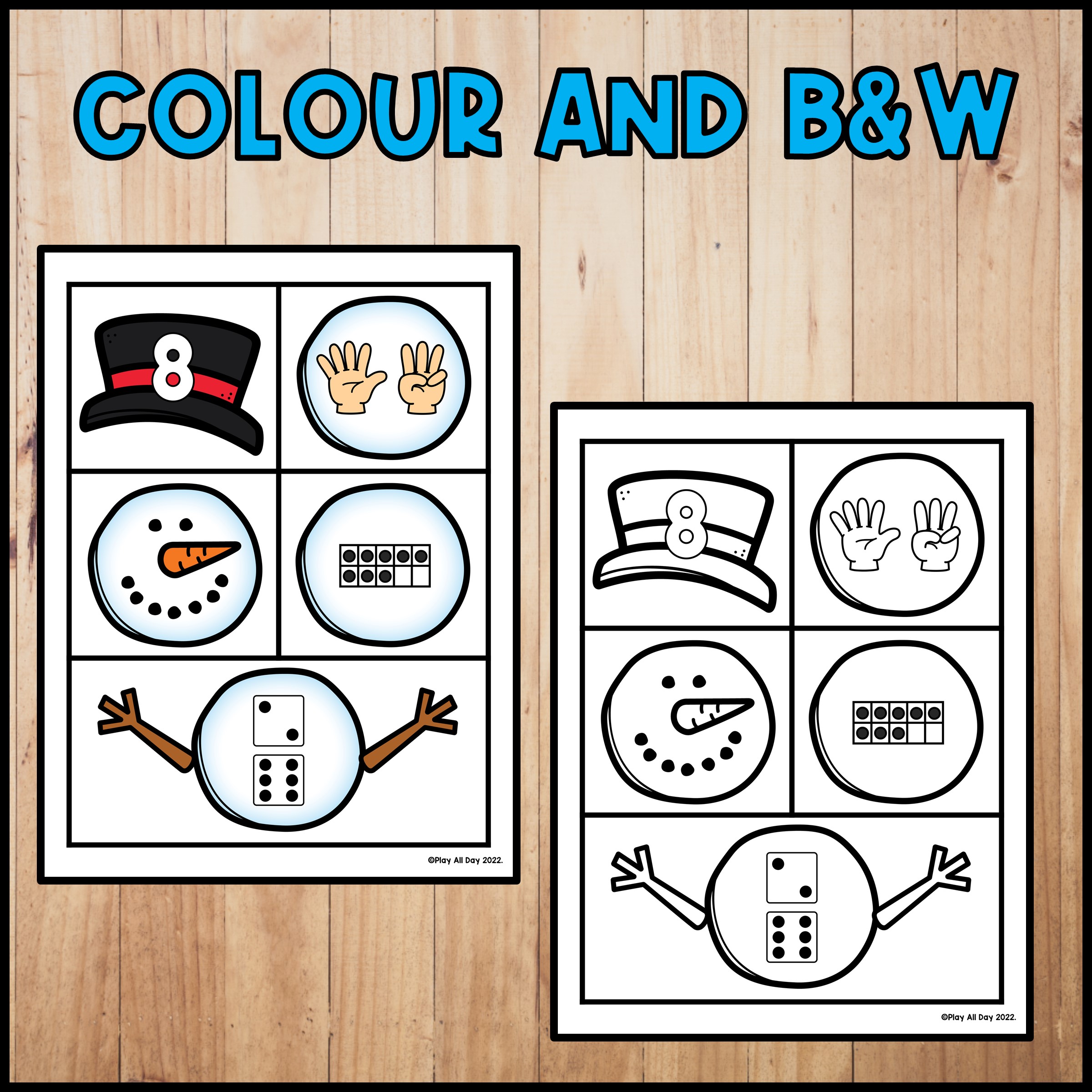 Winter Subitizing | Build a Snowman Numbers 1 to 10 | Made By Teachers