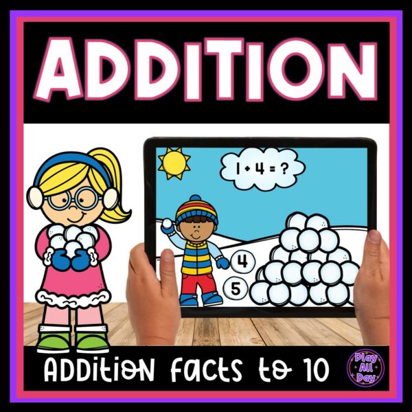 Winter Addition to 10 | Digital Interactive Addition Activities ...