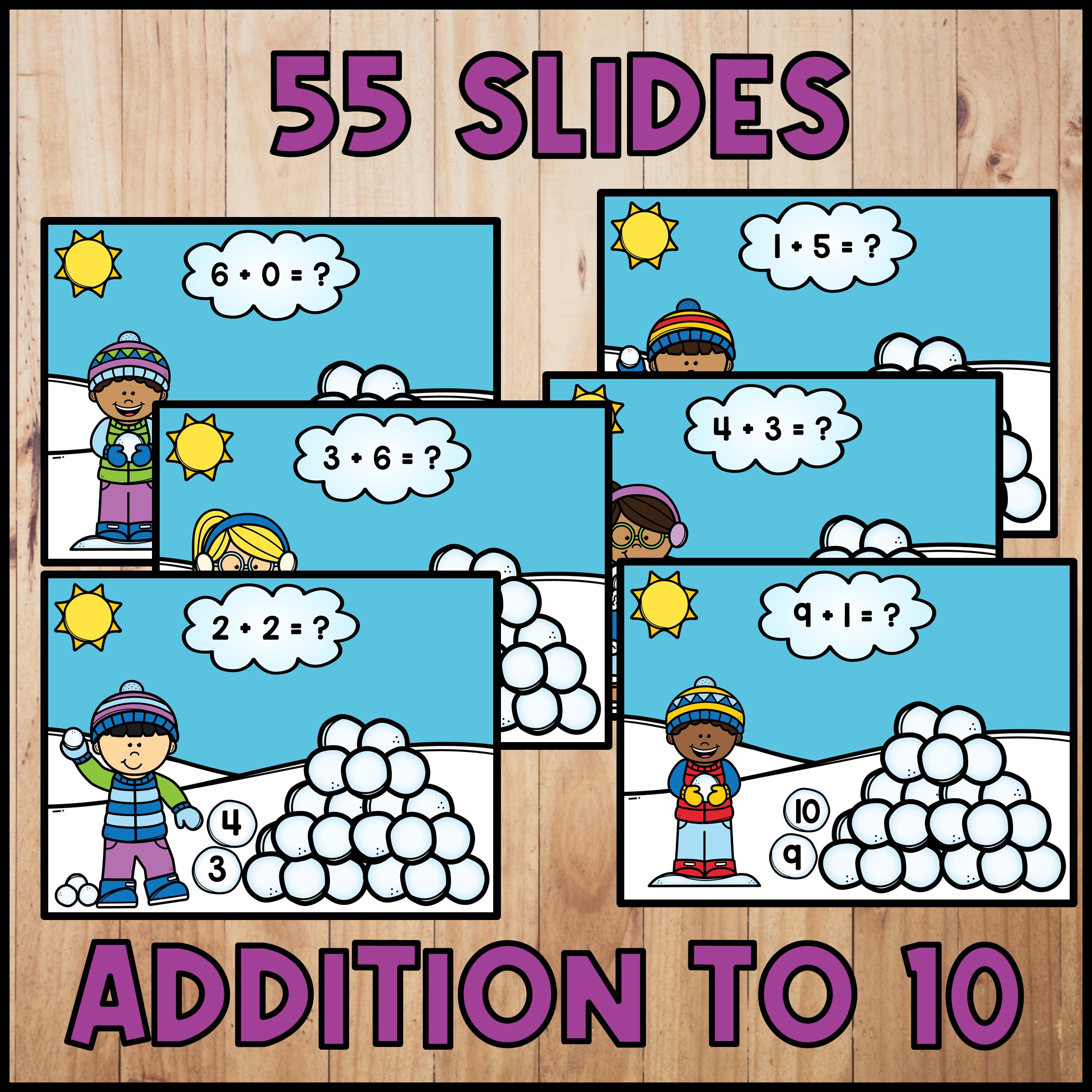 Winter Addition to 10 | Digital Interactive Addition Activities ...