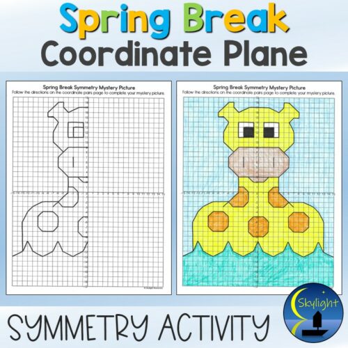 Spring Break Coordinate Plane Graphing Picture Four Quadrant Symmetry ...