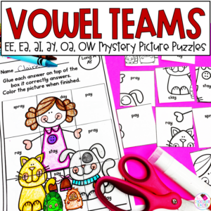 Vowel Teams - Long Vowels - Phonics Worksheets - No Prep Puzzles | Made ...
