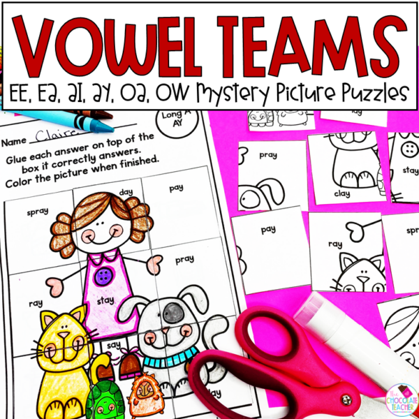 Vowel Teams - Long Vowels - Phonics Worksheets - No Prep Puzzles | Made ...