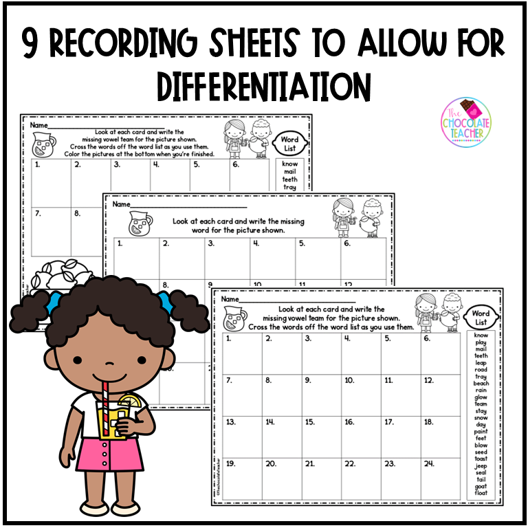 Vowel Teams - Phonics - Long Vowels - Write the Room | Made By Teachers