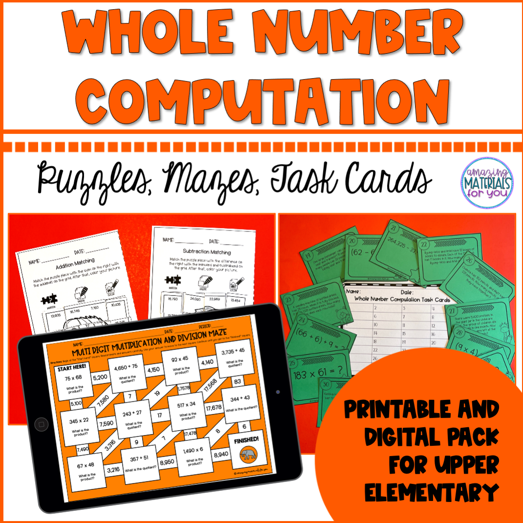Fraction Addition and Subtraction Puzzles, Mazes, Task Cards | Made By ...