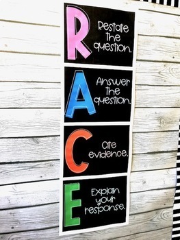 Short Constructed Response RACE Strategy for Little Learners - Made By ...