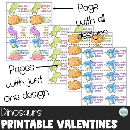 Dinosaur Printable Valentine’s Day Cards for Students | Made By Teachers
