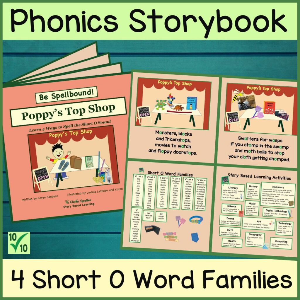 Phonics Story For 4 Short O Word Families Spelling Activities Chart Phonics Story For 4 Short O Word Families Spelling Activities Chart