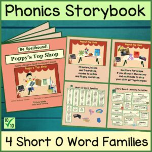 Phonics Story for 4 Short O Word Families + Spelling Activities, Chart ...