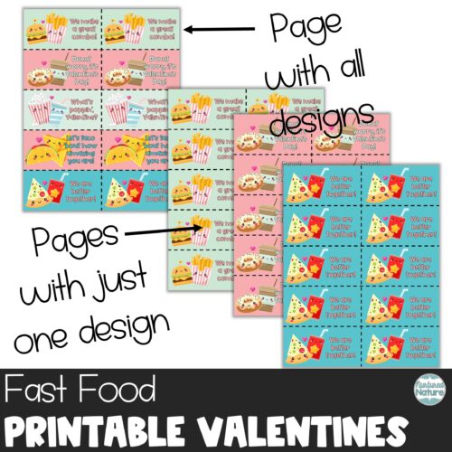 Fast Food Printable Valentine’s Day Cards for Students | Made By Teachers
