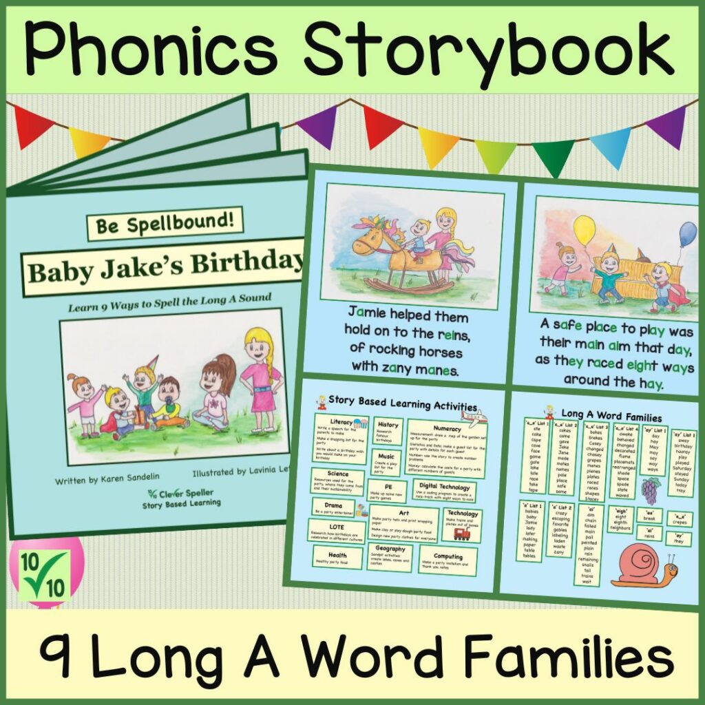 Phonics Story for Long A Vowel Sound plus Spelling Activities - Made By ...