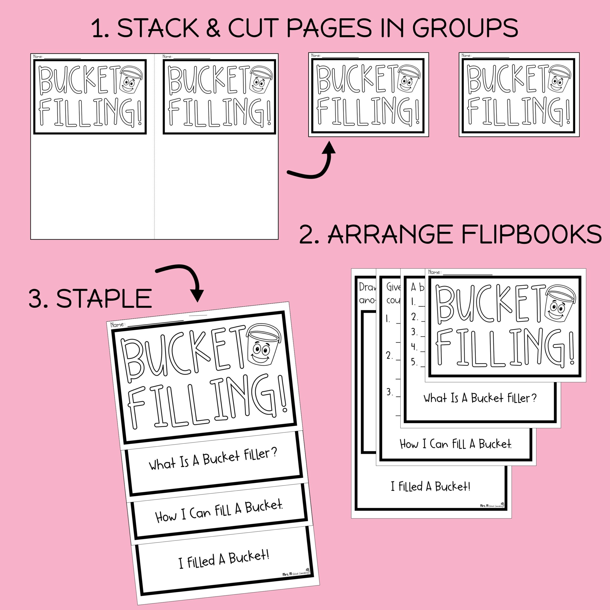 Bucket Filling Flipbooks / Supplemental Materials To Teach Kindness ...