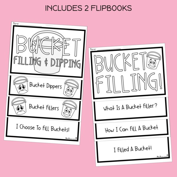 Bucket Filling Flipbooks / Supplemental Materials To Teach Kindness ...