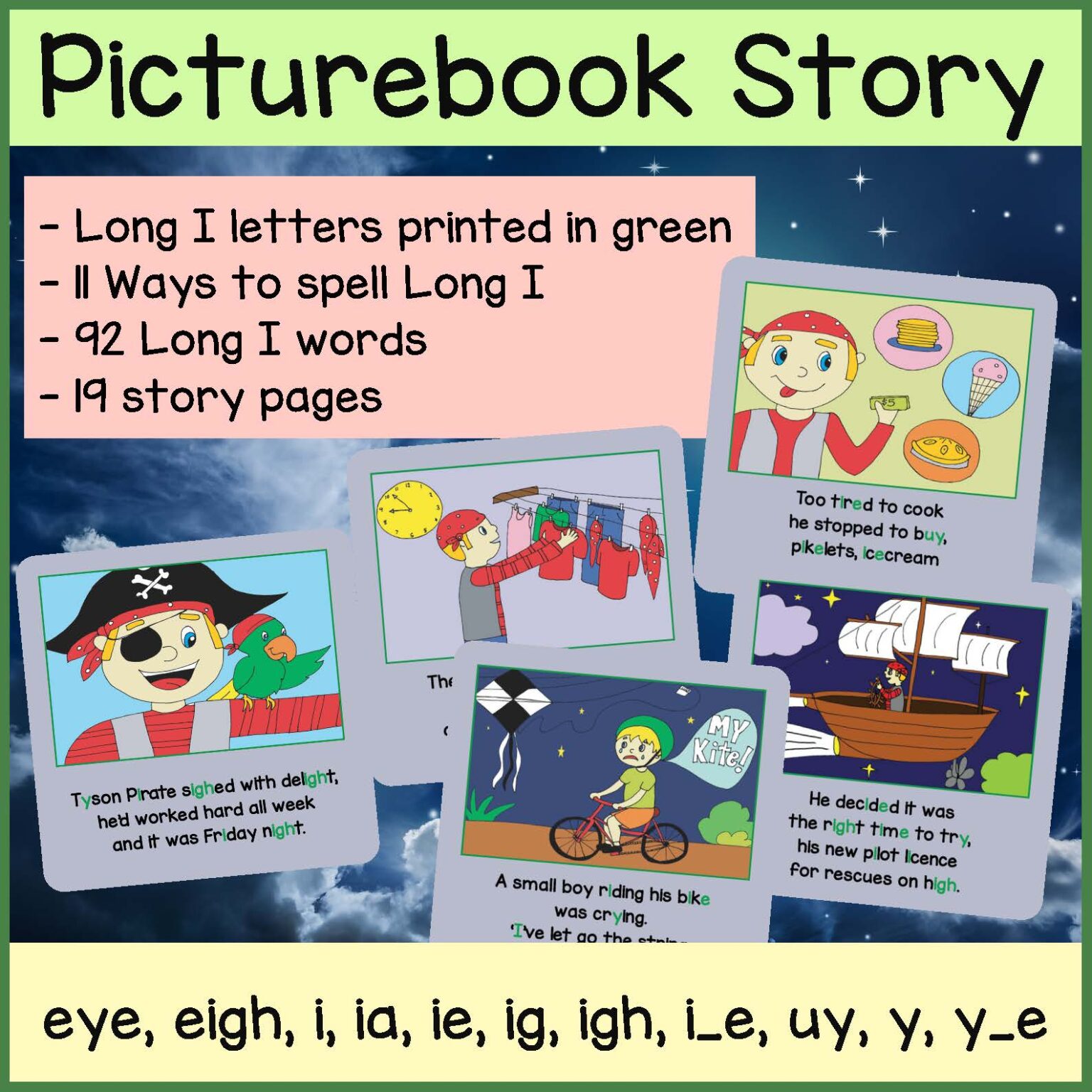 Phonics Story For 11 Long I Word Families Spelling Activities Chart phonics-story-for-11-long-i-word-families-spelling-activities-chart