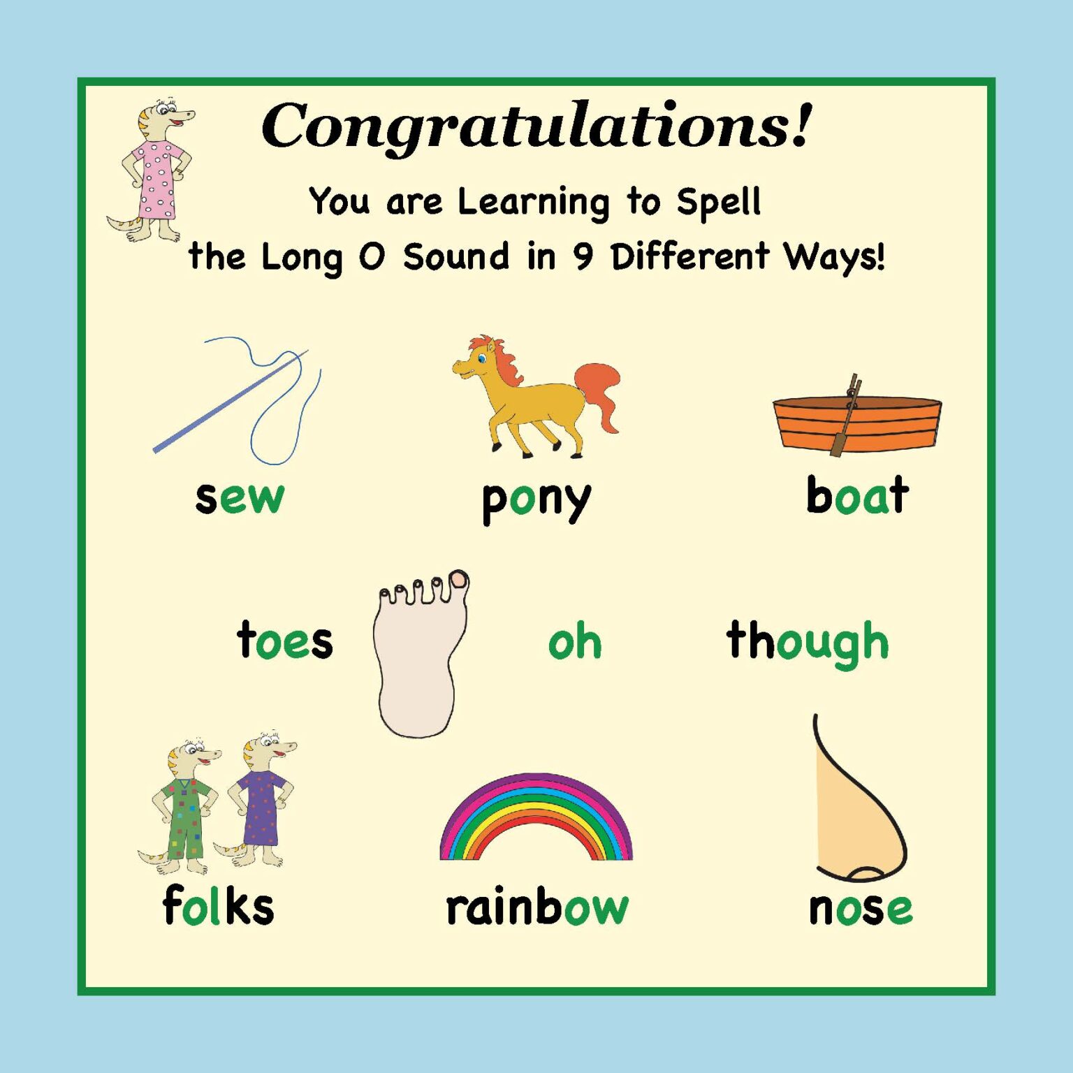 Phonics Story for 9 Long O Word Families + Spelling Activities, Chart ...