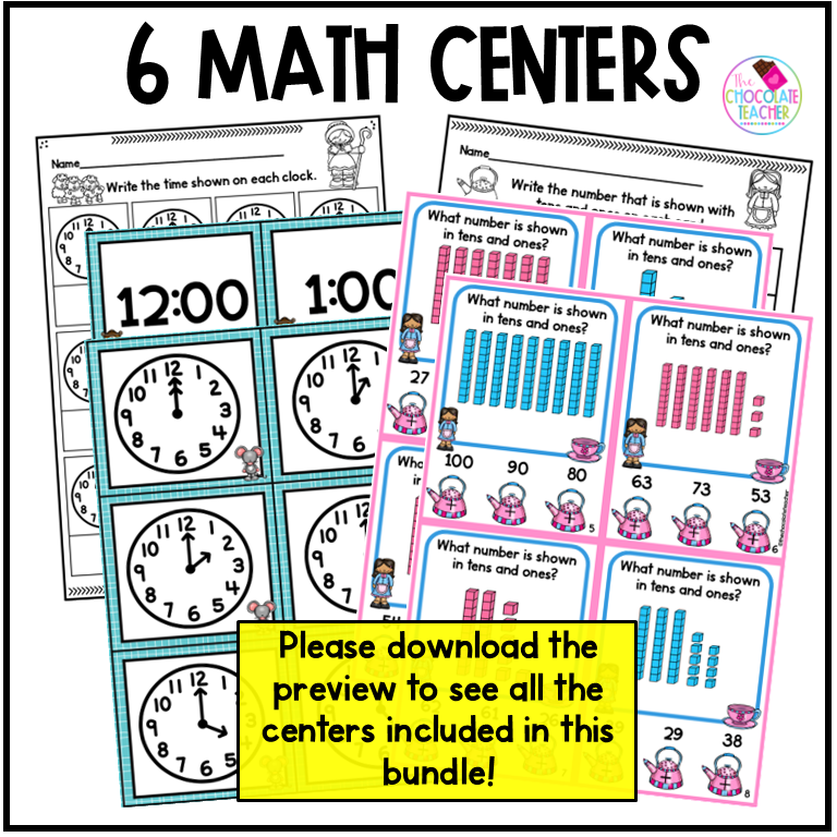 1st Grade - Phonics - Grammar - Math Centers - ELA Centers - Nursery ...