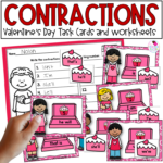 Contractions - Valentine's Day - Task Cards - Worksheets | Made By Teachers