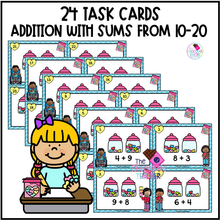 Valentine's Day - Addition - February Math - Write the Room | Made By ...