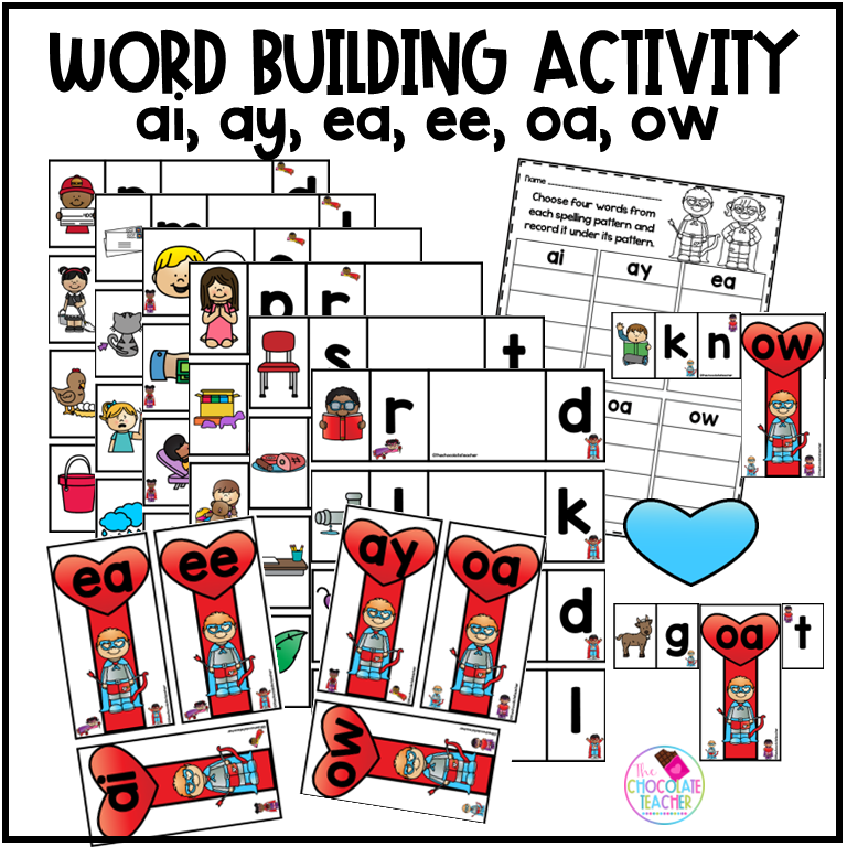 Valentine's Day - Vowel Teams - Phonics Worksheets Games Activities ...