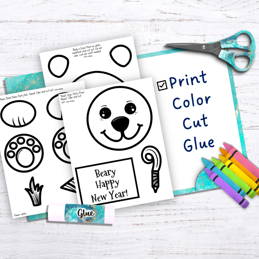 New Years Craft | Polar Bear Winter Craft | Made By Teachers