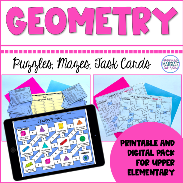 Geometry Puzzles, Mazes, Task Cards - Made By Teachers