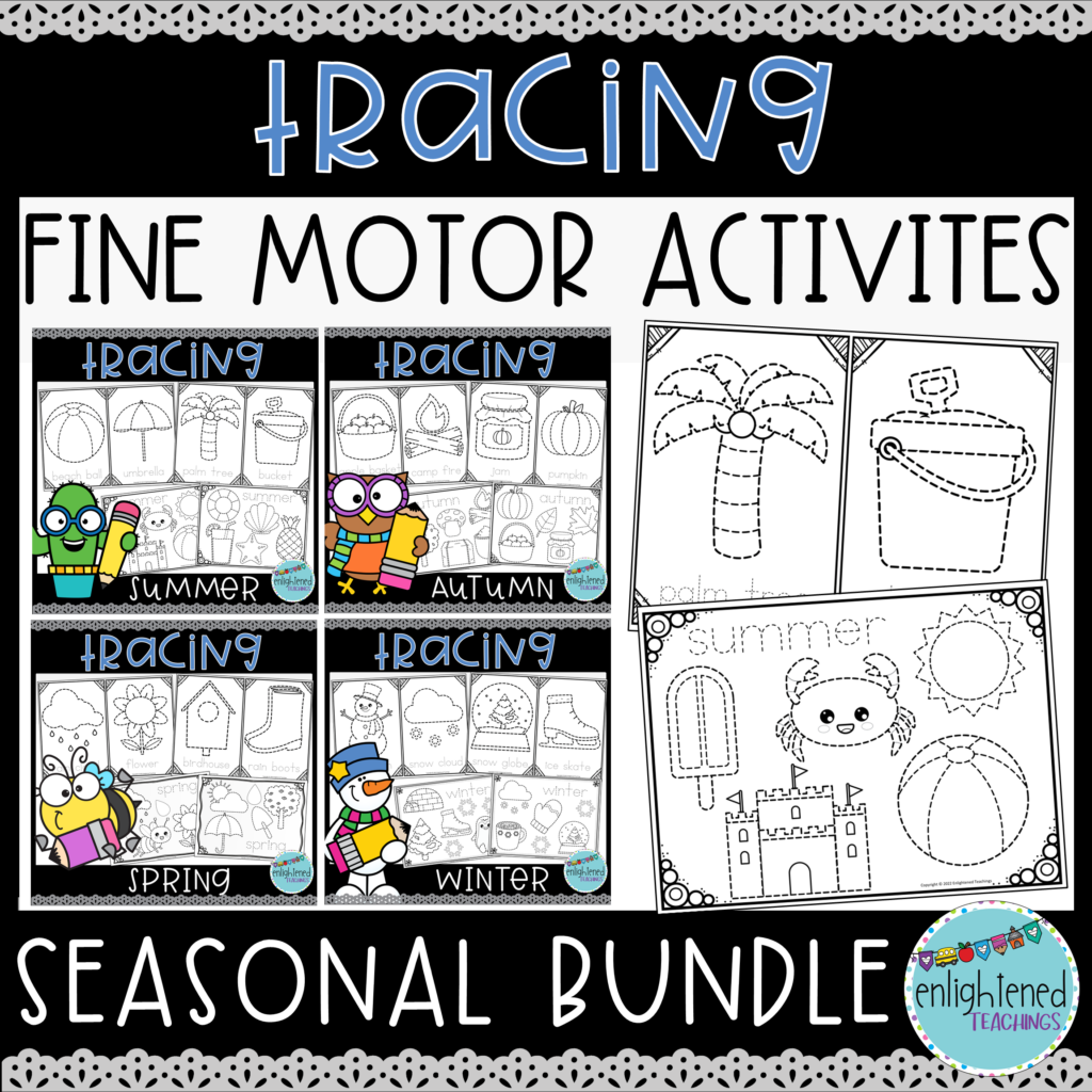 Seasonal Tracing and Prewriting Activities Seasonal BUNDLE - Fine Motor ...