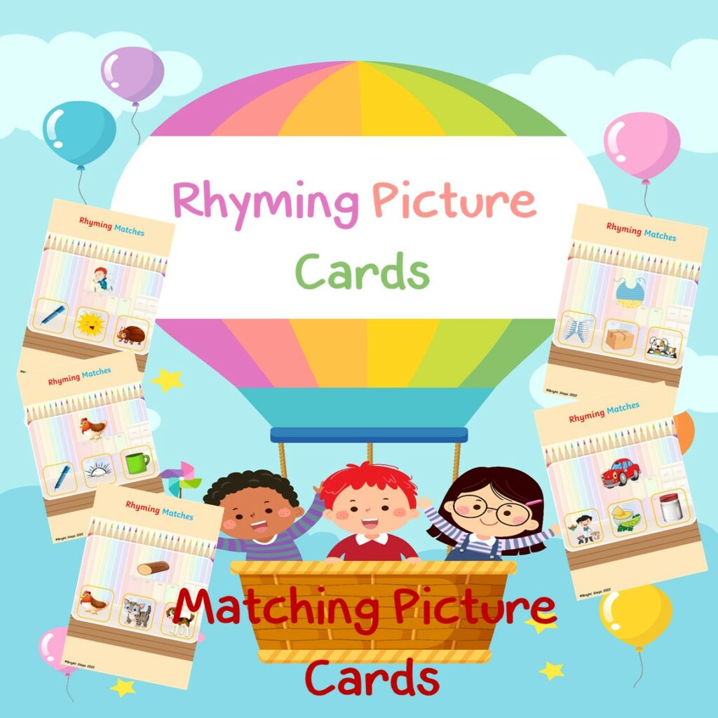 Rhyming Words! Rhyming Picture Cards Literacy Center Activity (20 Cards ...