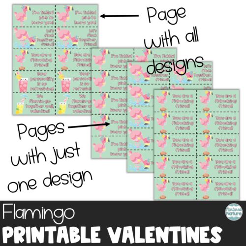 Flamingo Printable Valentine’s Day Cards for Students | Made By Teachers