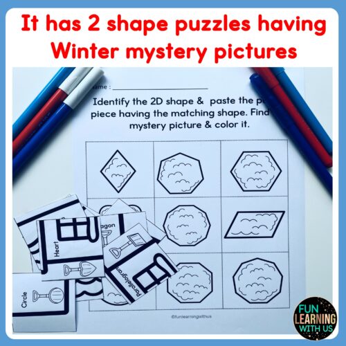 Winter 2D Shapes Activity | Snowball & Shovel Shape Puzzles & Task ...