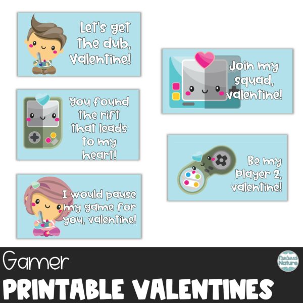 Gaming Valentines Printable Cards for Student Gamers | Made By Teachers
