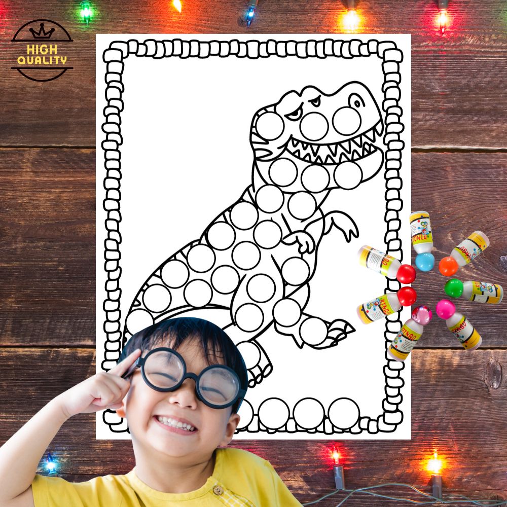 Dinosaur Dot markers Paint Dauber ,Coloring pages for toddlers | Made ...