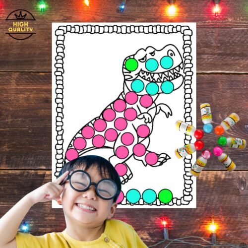 Dinosaur Dot markers Paint Dauber ,Coloring pages for toddlers | Made ...