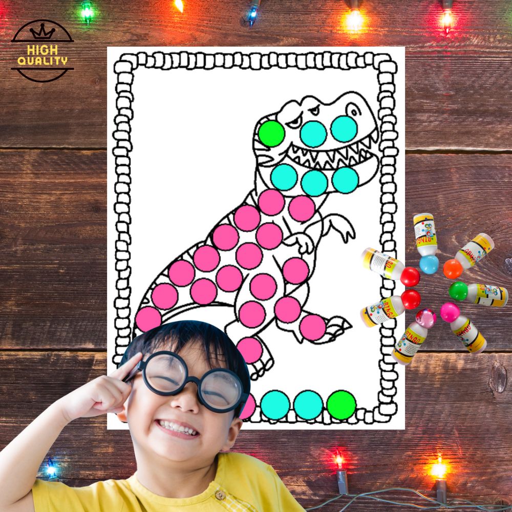 Dinosaur Dot markers Paint Dauber ,Coloring pages for toddlers | Made ...